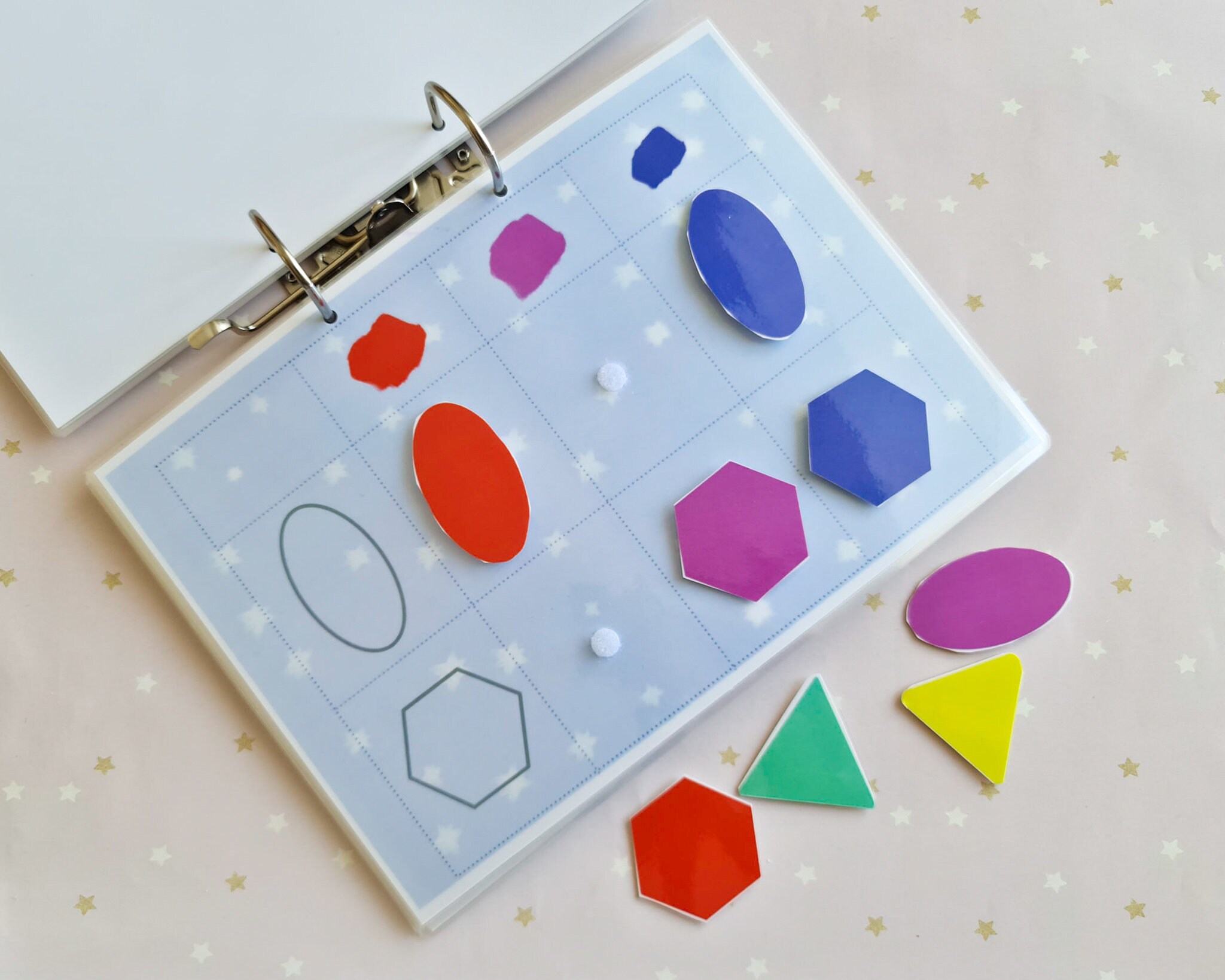 Toddler Learning Activity Book, Printable Busy Binder, Shape Color ...