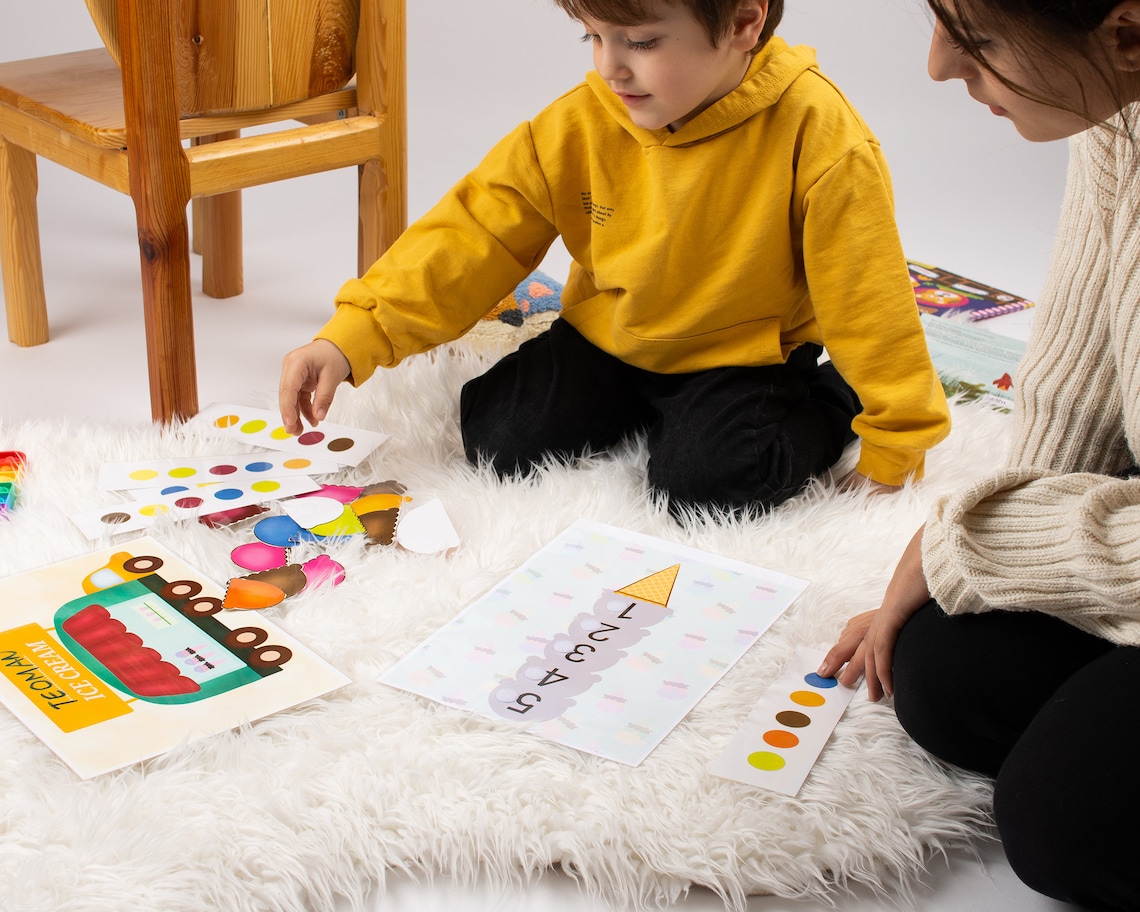 Ice Cream Pretend Play Printable, Kids Dramatic Play, Color Matching ...