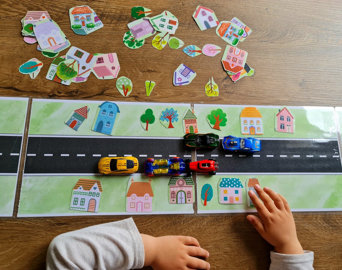 Street Cut and Glue DIY Book Preschool Sticker Book - Etsy