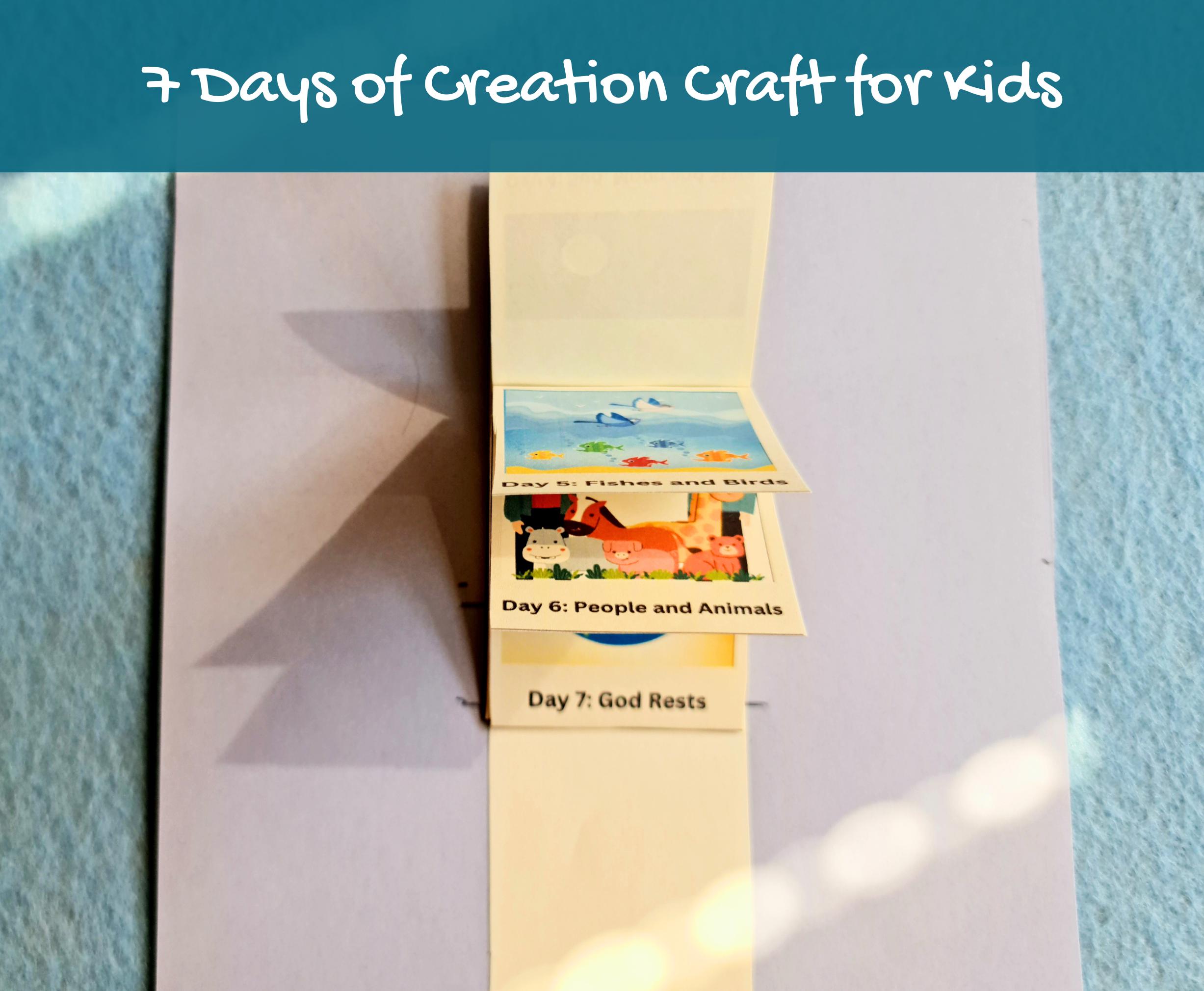 7 Days of Creation Bible Craft for Kids, Creation Bible Activities ...