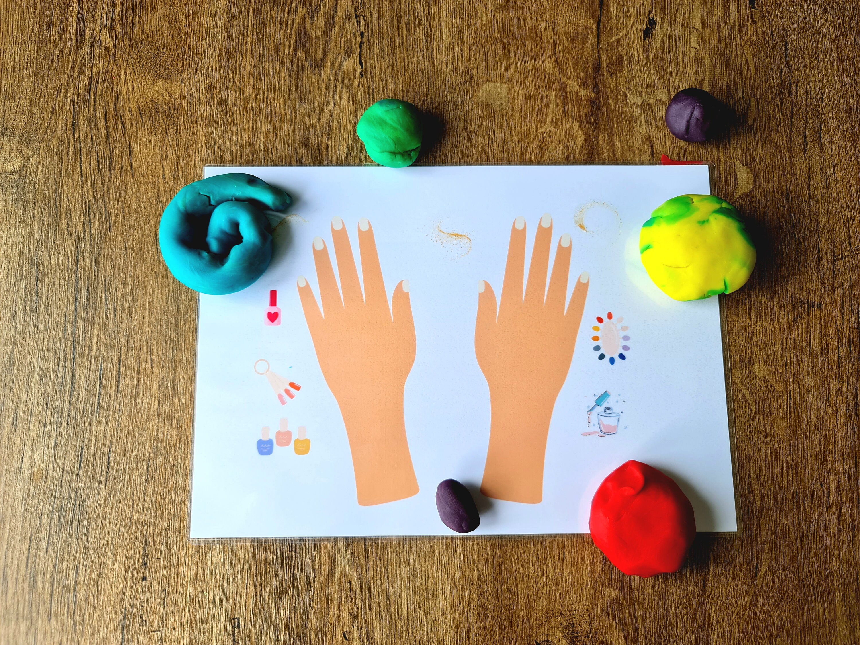 Learning Colors Play Dough Mat, Fine Motor Skill, Preschool Activity ...