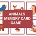 Forest Animals Kids Memory Card Game, Matching Kids Activity, Preschool ...