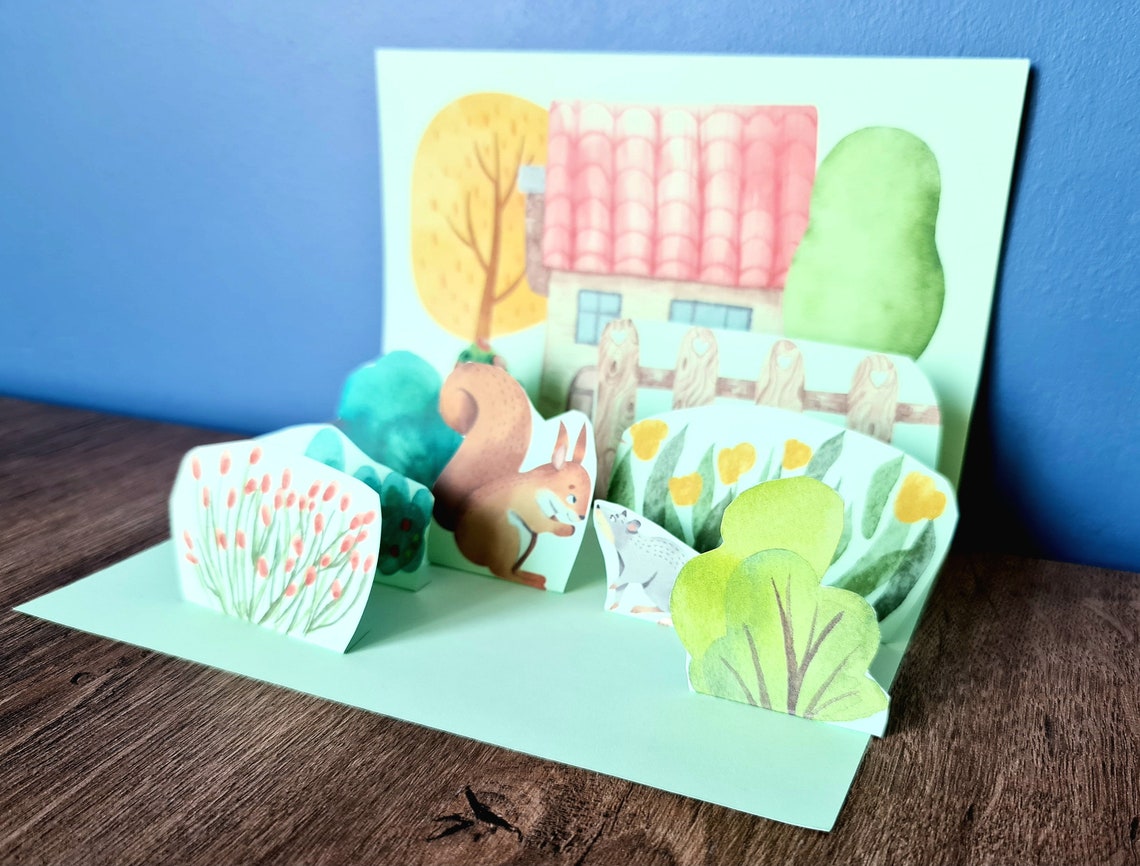 Farm Animals Pop up Quiet Book Page, Cut and Glue DIY Project, Kid ...