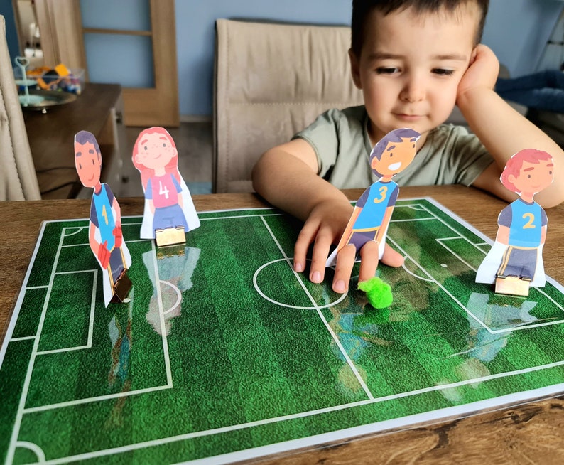 Printable Football Board Game, Finger Puppet Footballer, Educational ...