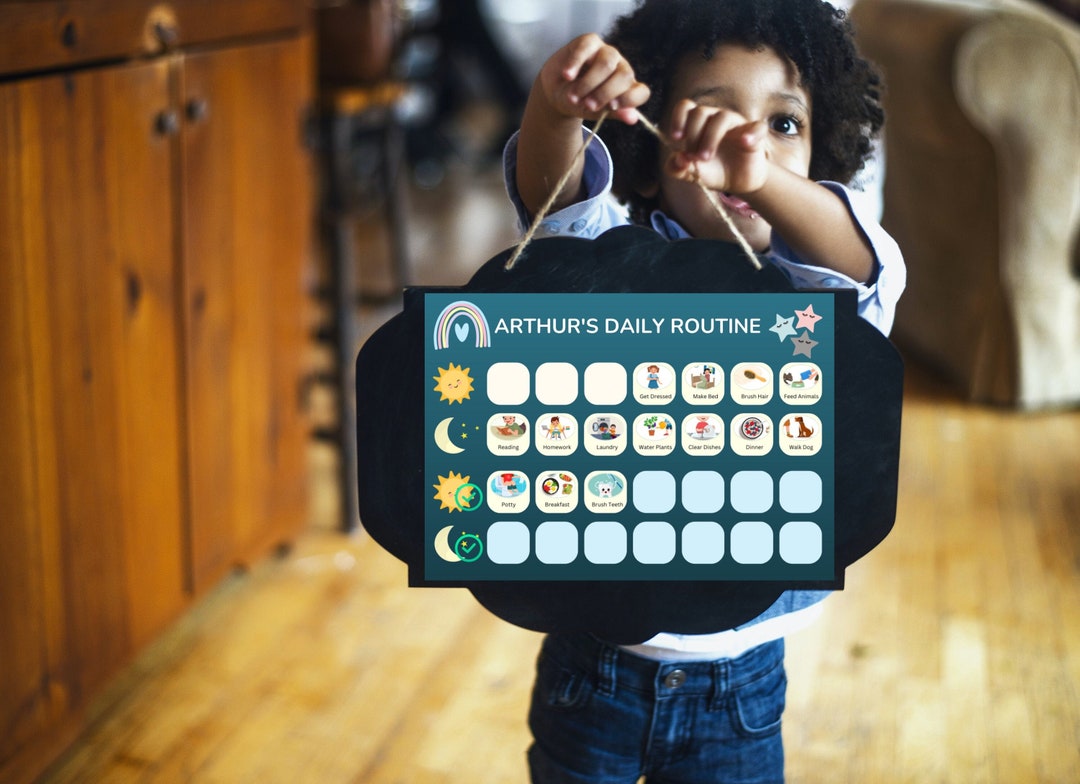 Behavior Chart for Kids, Routine Card, Morning Check In, Checklist ...