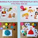 Bundle Play Dough Pretend Play Set, Princess Dress up Play Dough Mat ...