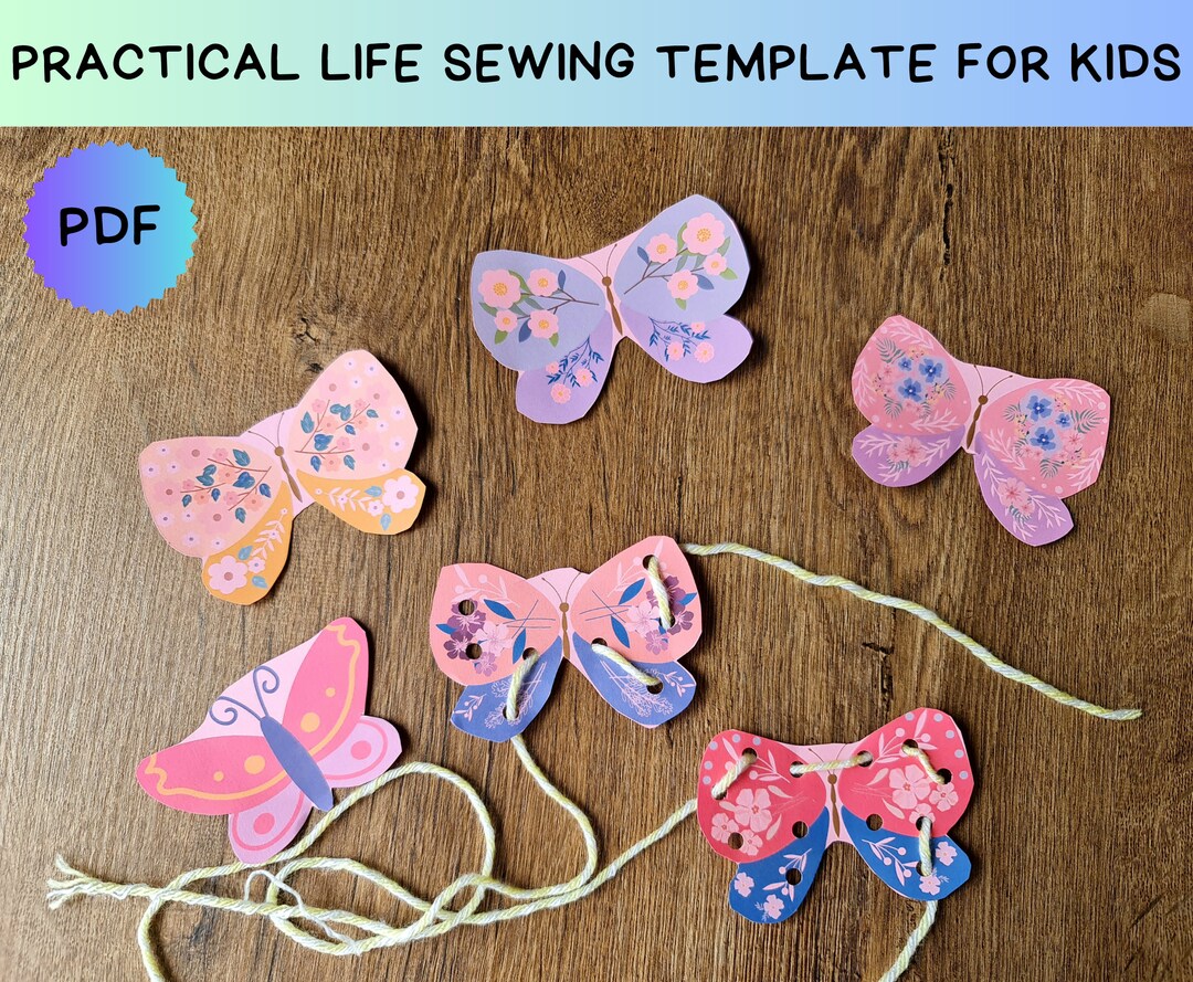 Montessori Practical Activity Sewing PDF, Preschool Craft Kit, DIY ...