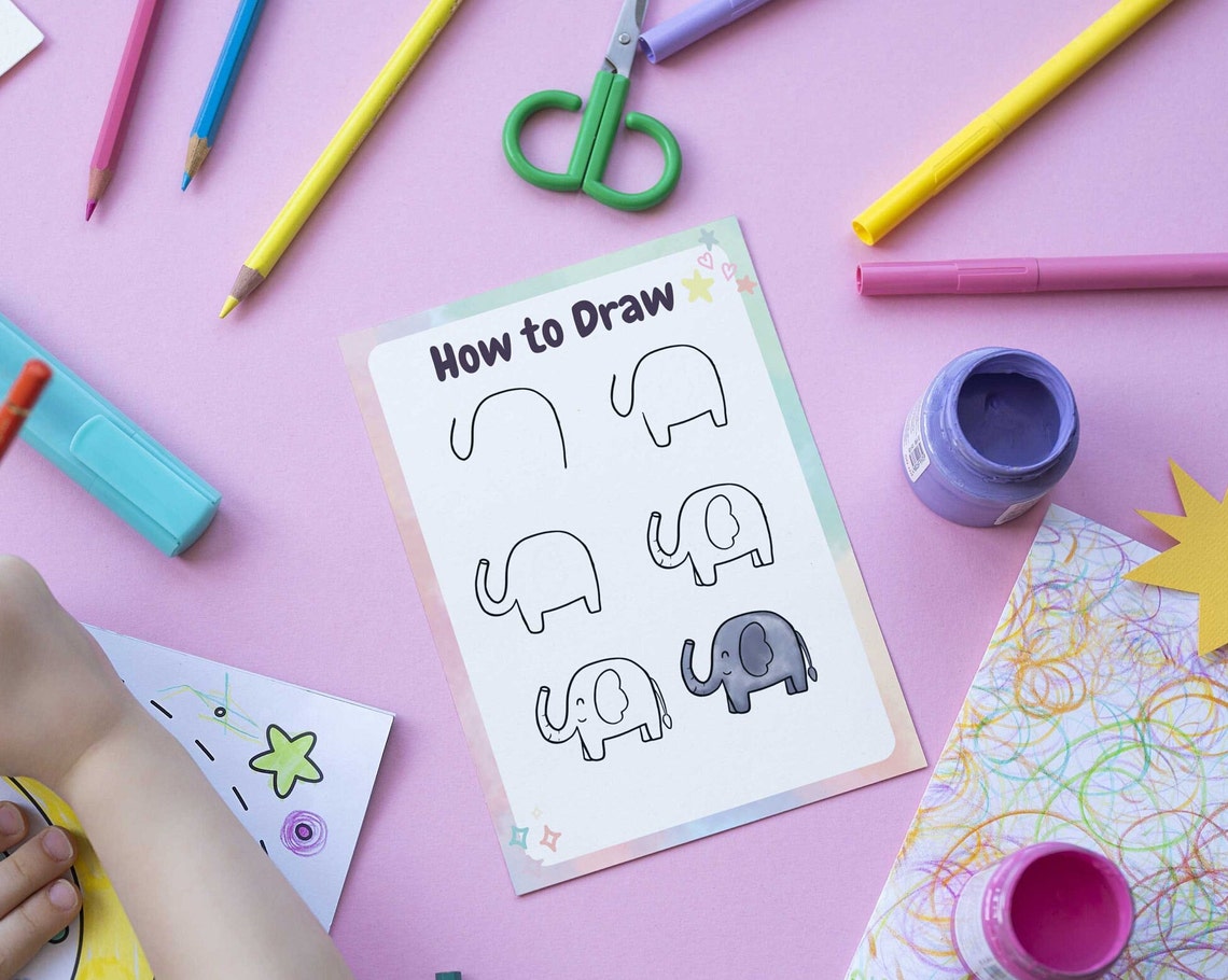How to Draw Animals Busy Book, Prewriting Activity, Drawing Animals ...