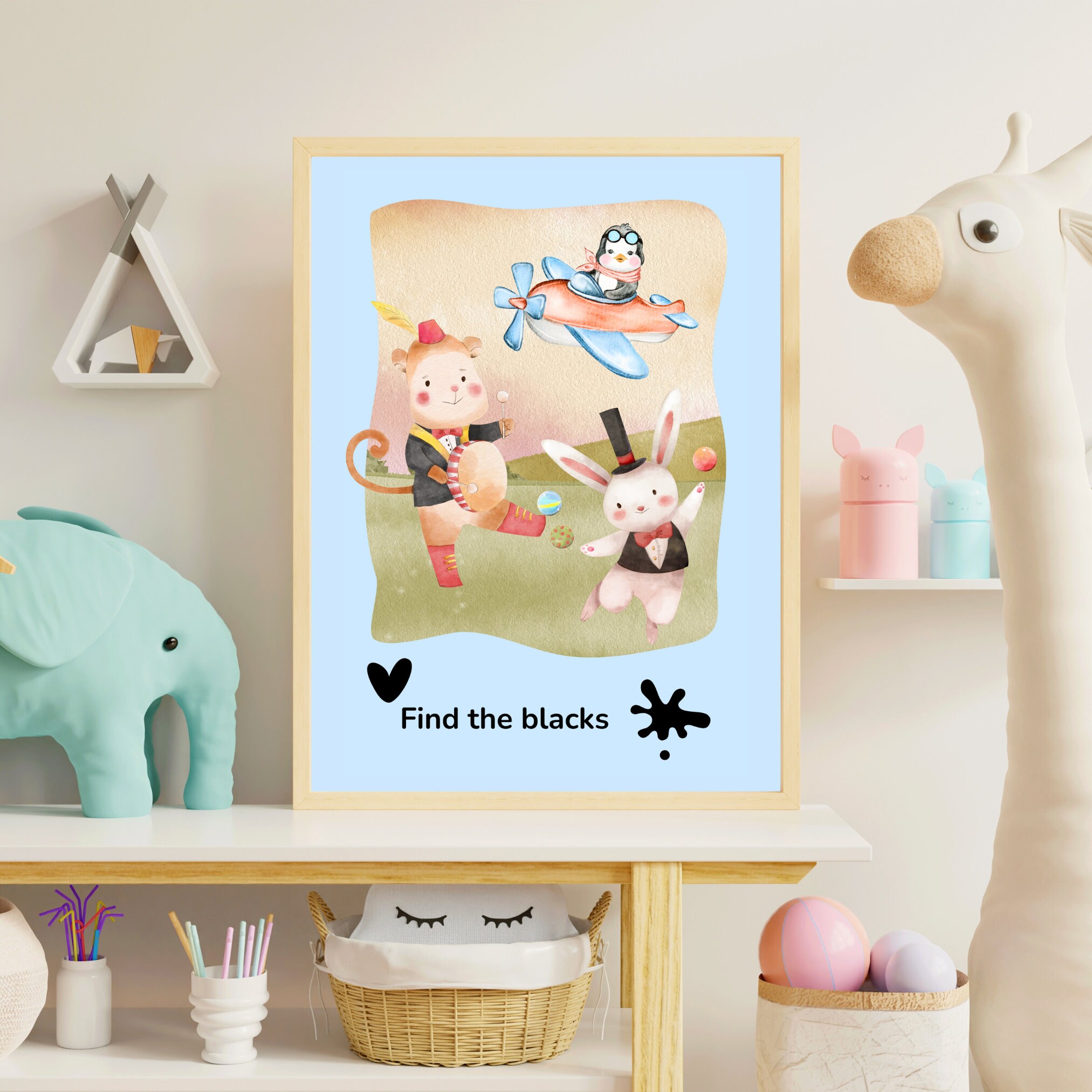 Seek and Find Shapes Play Room Educational Poster Kid Room - Etsy