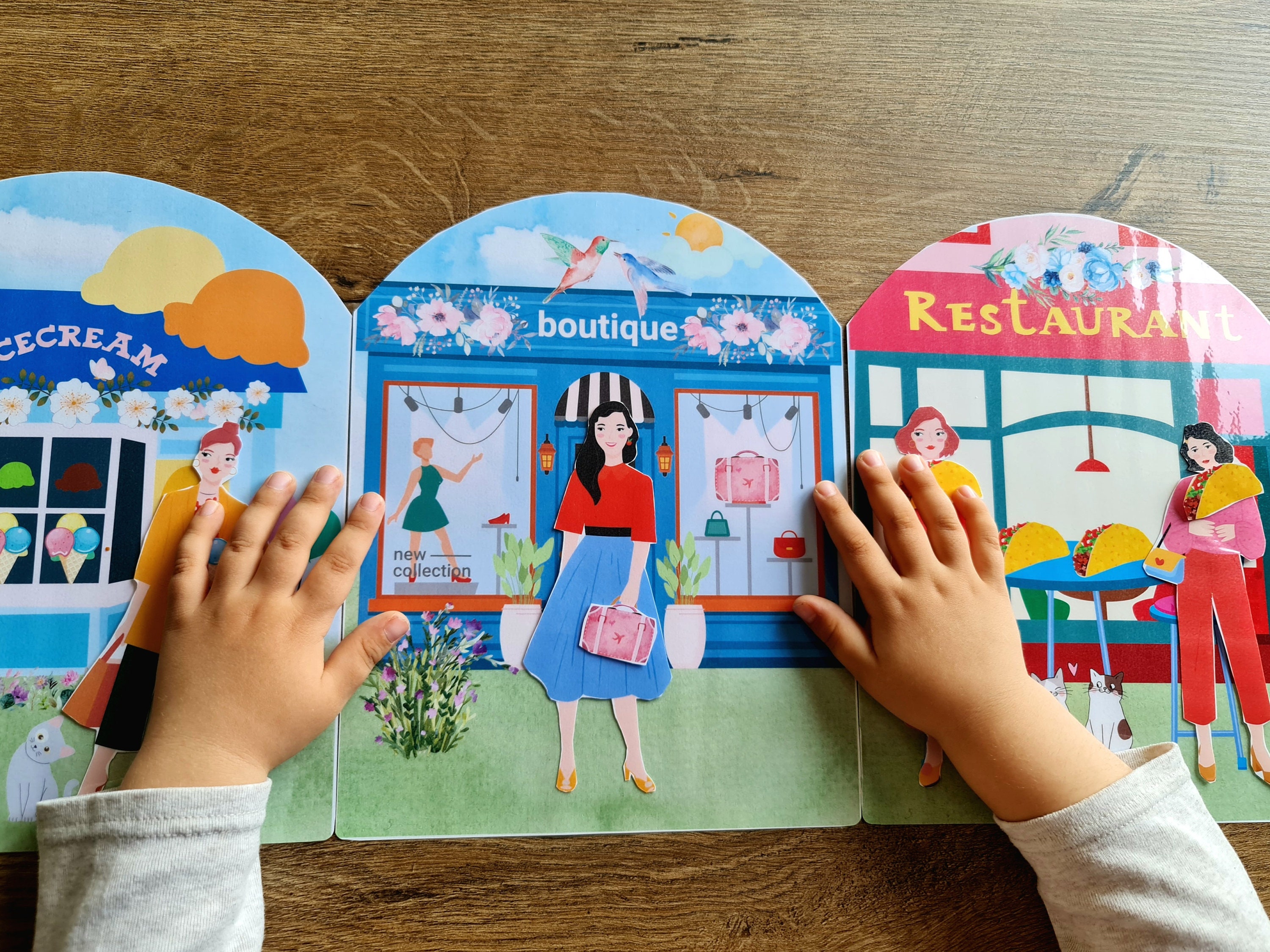 Girls Shopping Pretend Play DIY Book Preschool Sticker Book - Etsy
