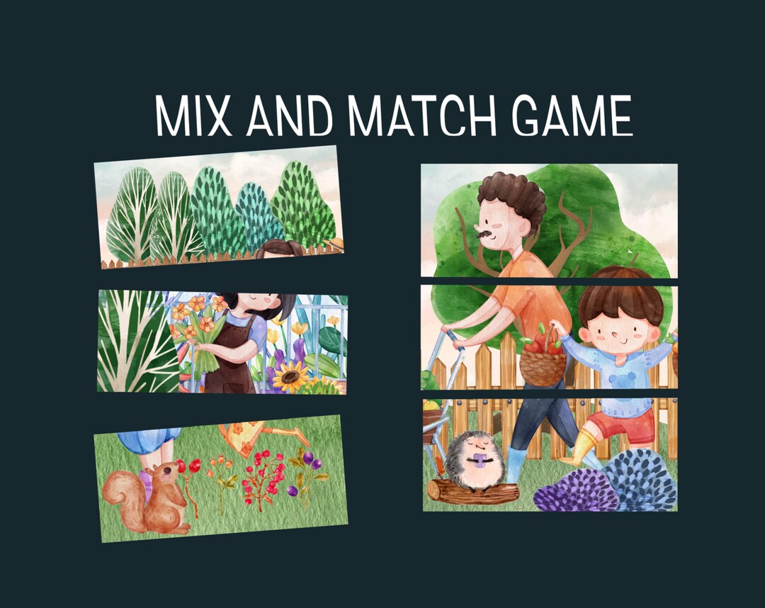 Montessori Mix and Match Game Matching Kids Activity - Etsy