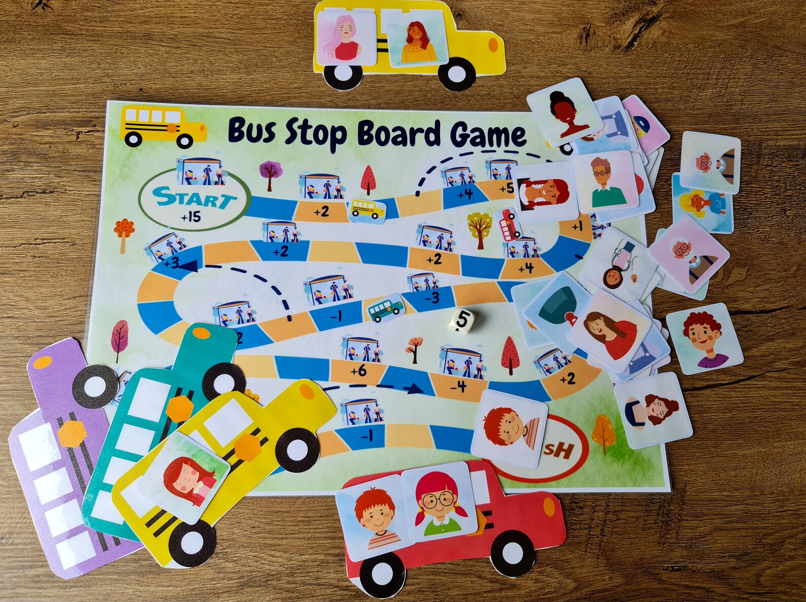 Bundle Kid Board Game, Car Racing Bus Stop Pretend Play, Educational ...