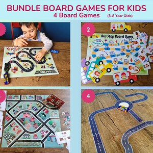 Bundle Kid Board Game, Car Racing Bus Stop Pretend Play, Educational ...