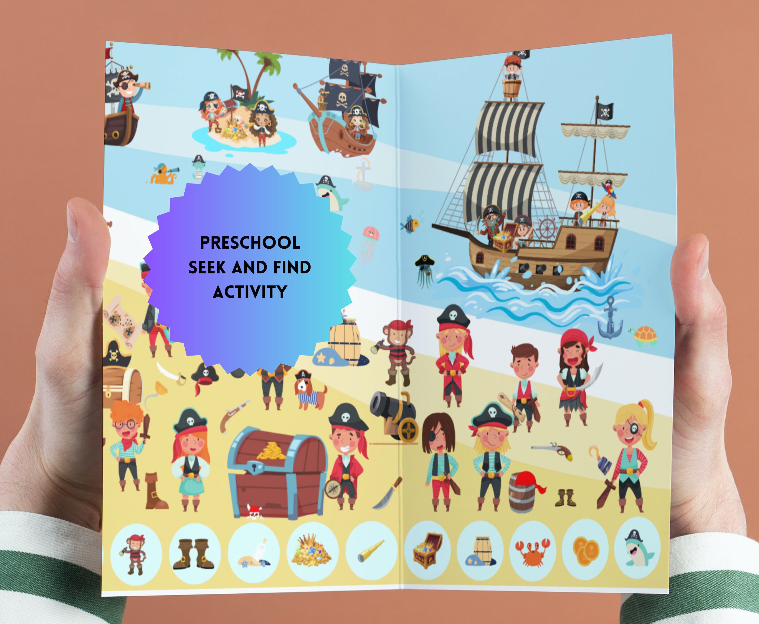 Pirate Seek and Find Activity, I Spy Game, Road Trip Activity ...