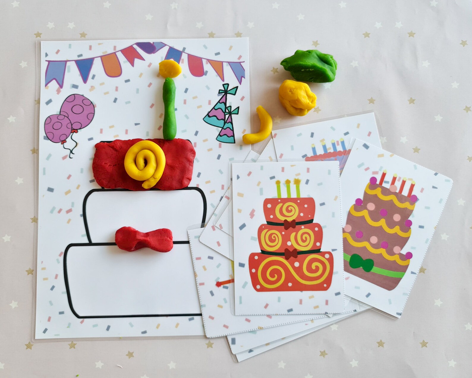 Bundle Play Dough Pretend Play Set, Princess Dress up Play Dough Mat ...