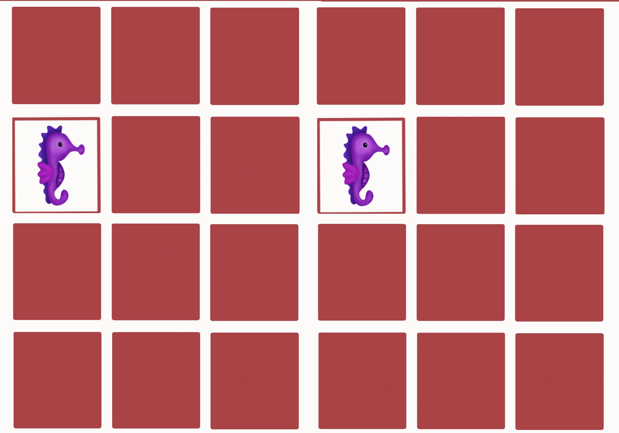 Sea Animals Matching Card Game, Memory Kids Activity, Preschool ...