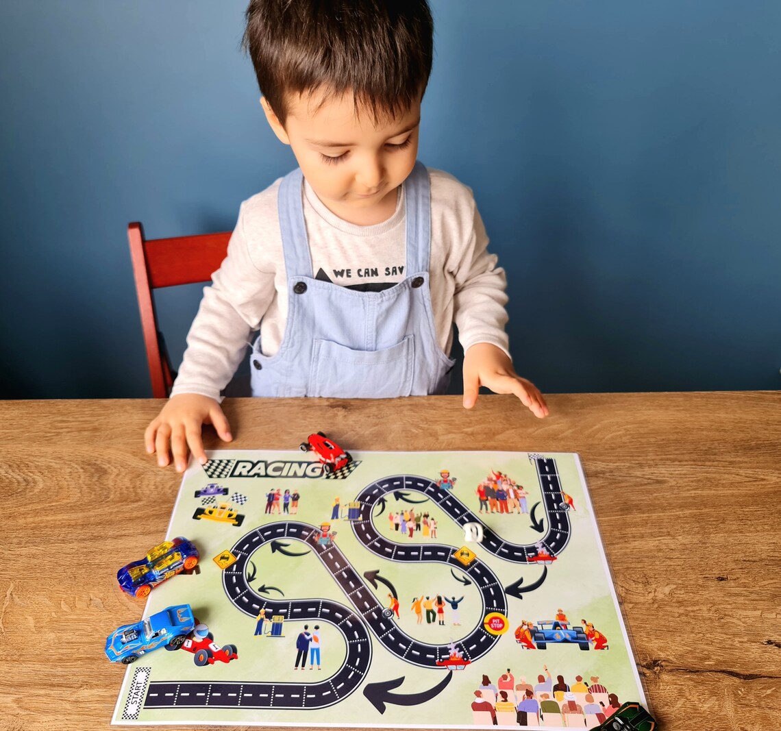 Car Racing Board Game, Educational Toy, Kid Toy, Educational Print ...