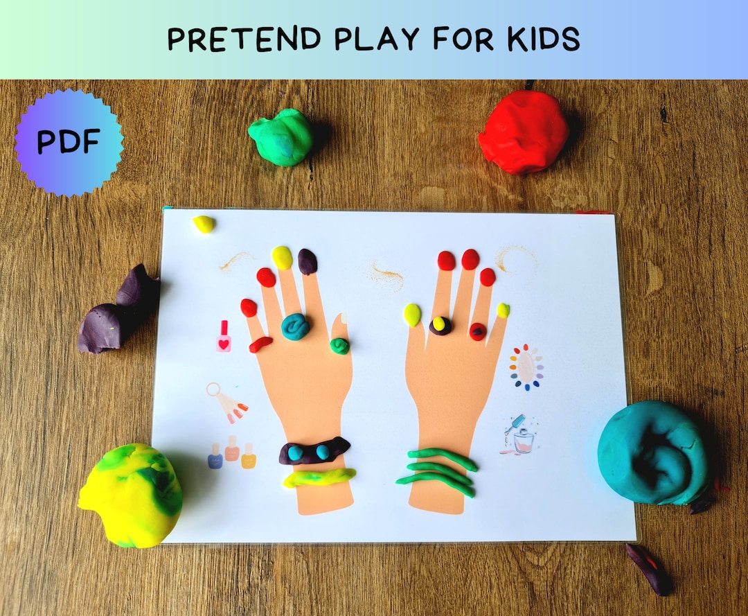 Learning Colors Play Dough Mat, Fine Motor Skill, Preschool Activity ...
