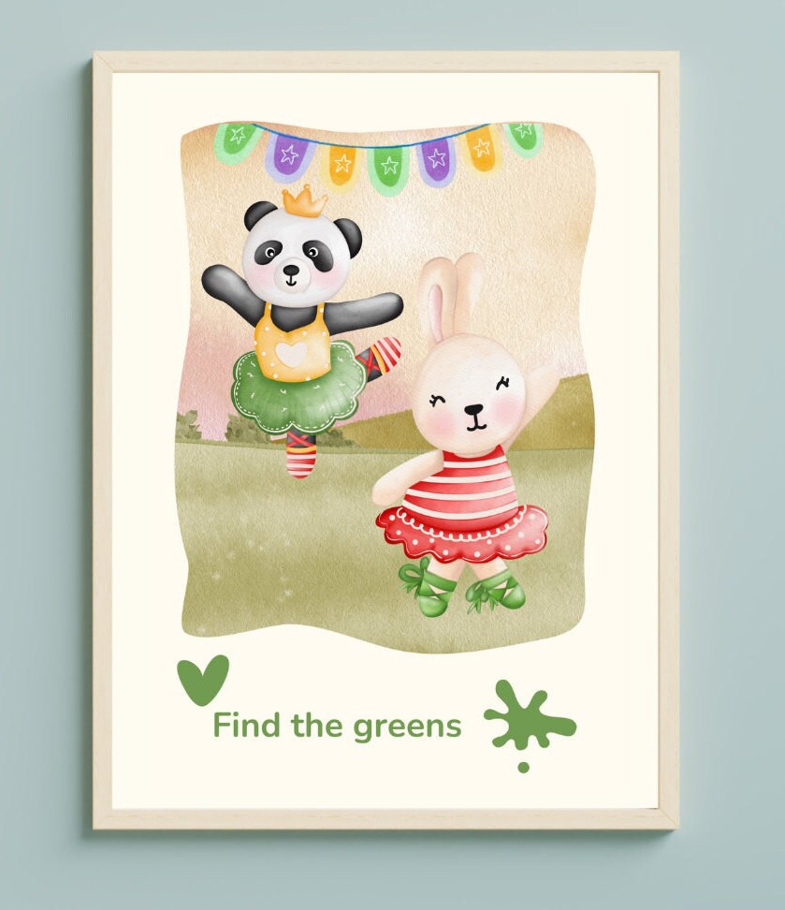 Circus Seek and Find Colors Kid Room Educational Poster, Play Room Wall ...