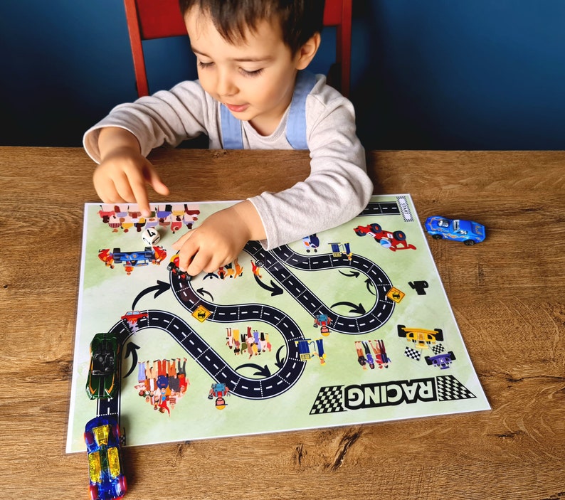 Car Racing Board Game, Educational Toy, Kid Toy, Educational Print ...