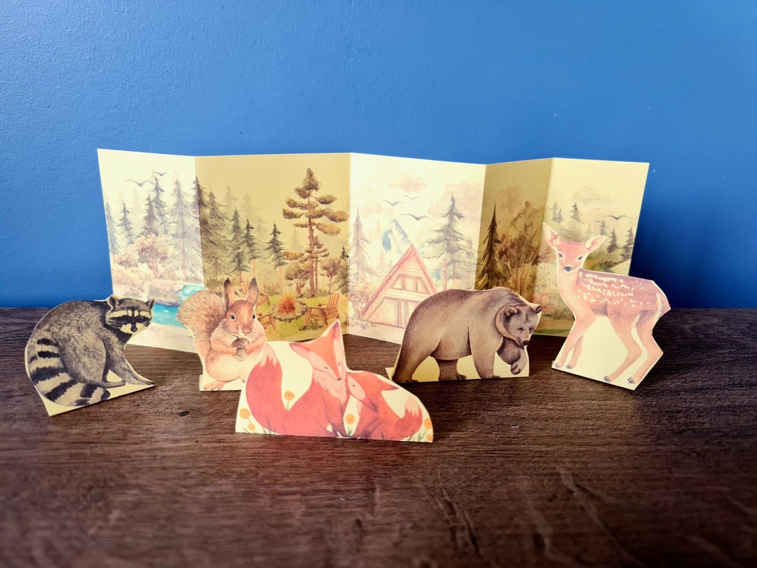 Forest Animals Pop up Quiet Book Diorama, Gift for Kid, DIY Project ...