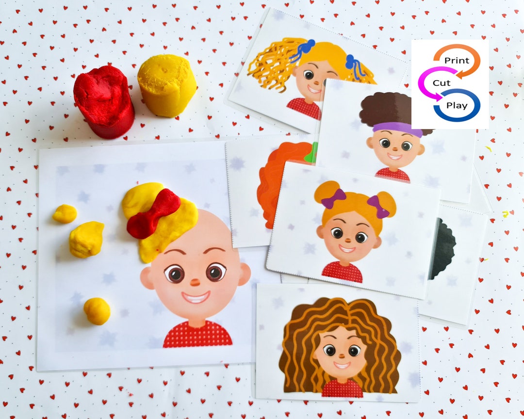 Play Dough Mat, Fine Motor Skill, Preschool Activity, Toddler Learning ...