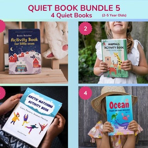 Preschool Quiet Book Bundle, Forest Animals Arctic Ocean Busy Binder ...