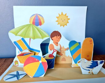 Forest Animals Pop up Quiet Book Page, Cut and Glue DIY Project, Kid ...