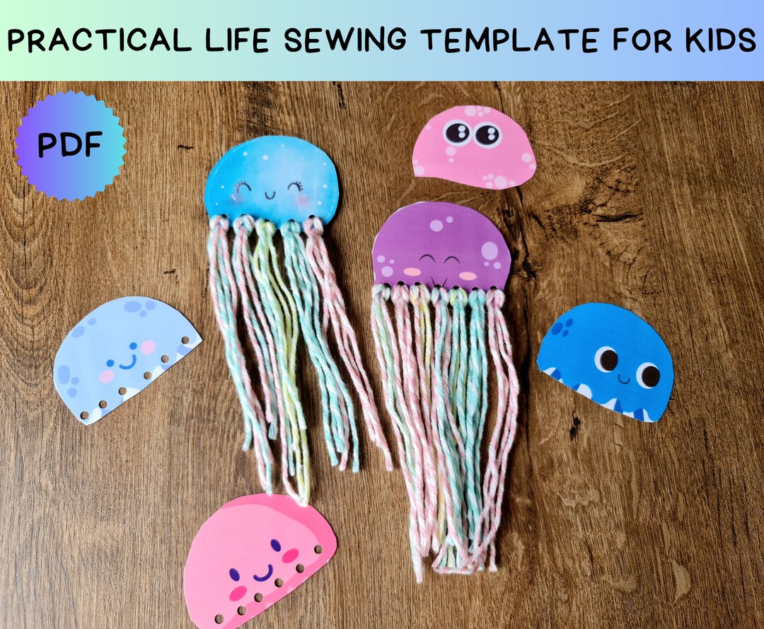 Kid Craft Montessori Practical Activity Sewing PDF, Preschool DIY ...