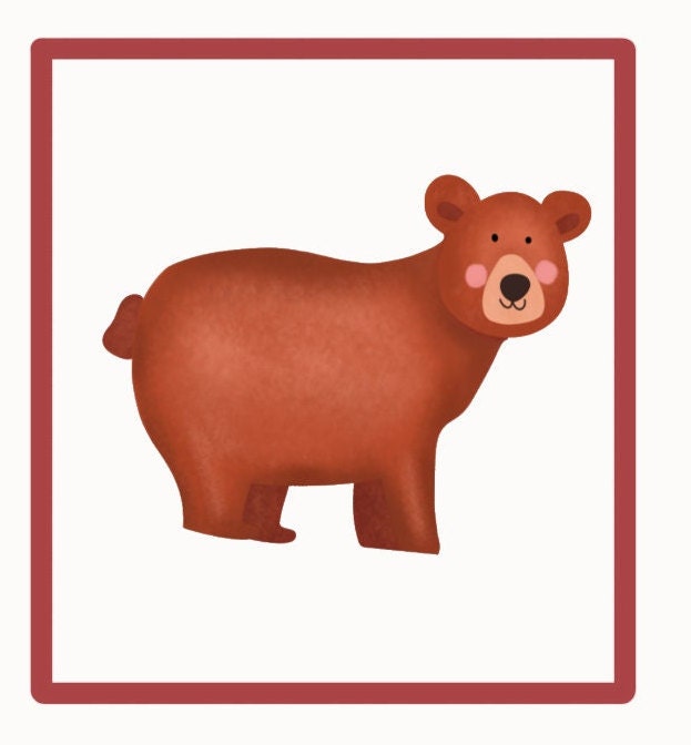 Forest Animals Kids Memory Card Game, Matching Kids Activity, Preschool ...