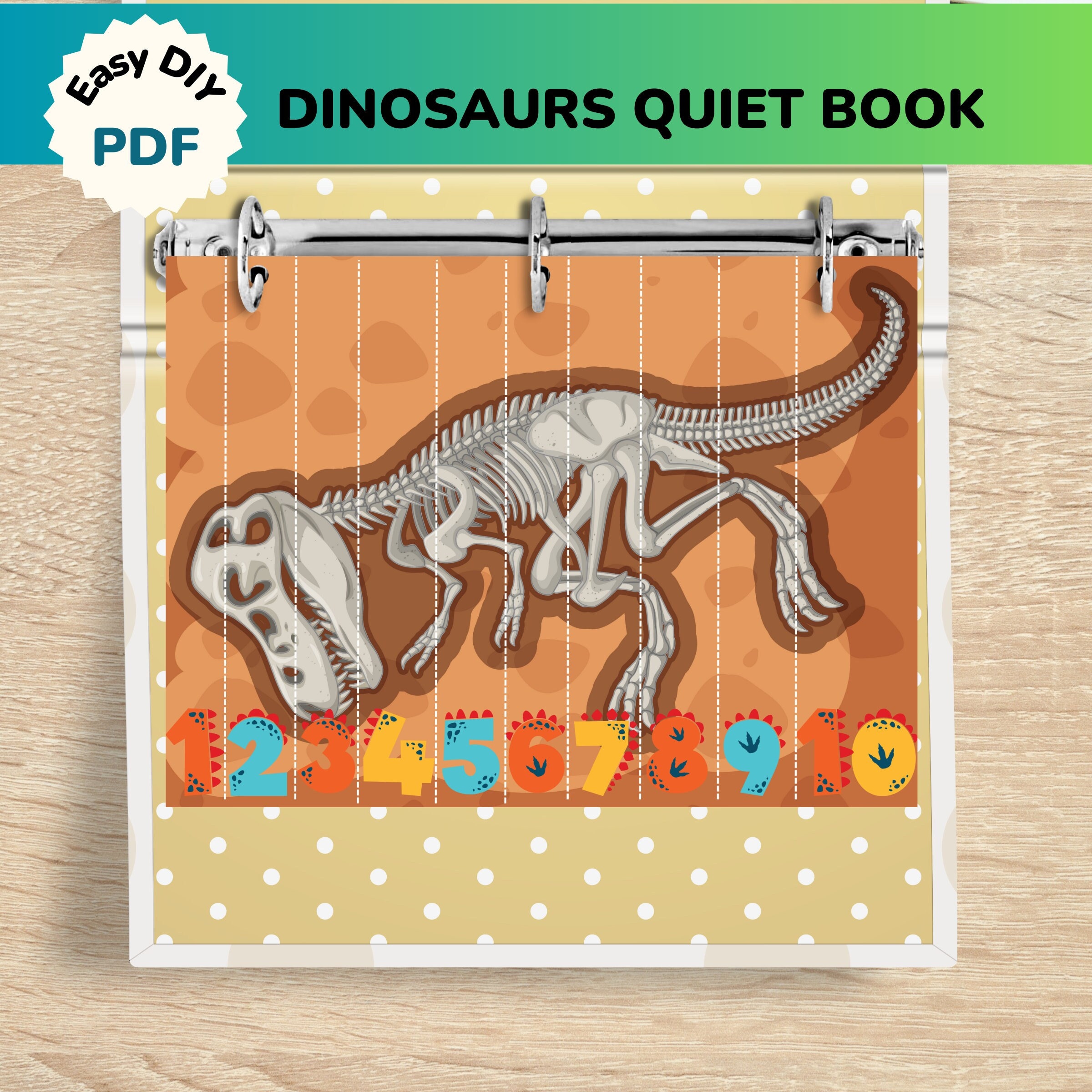 Dinosaurs Montessori Quiet Book, Educational Print, Activity Book PDF ...