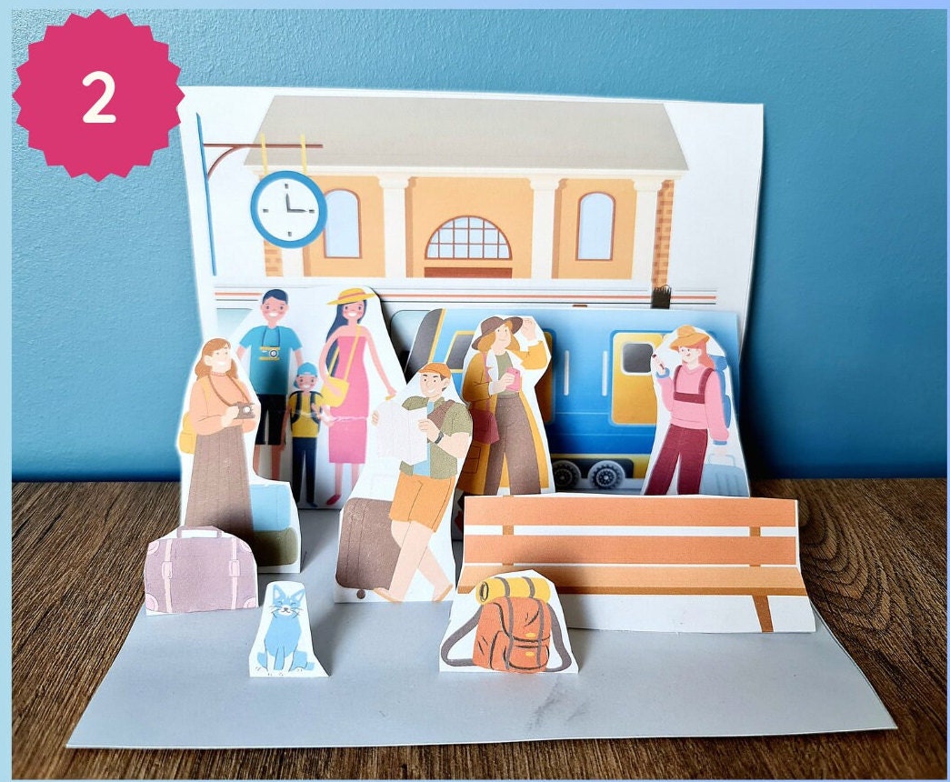Bundle Pop up Quiet Book Page, Cut & Glue DIY Project, Kid Paper Craft ...