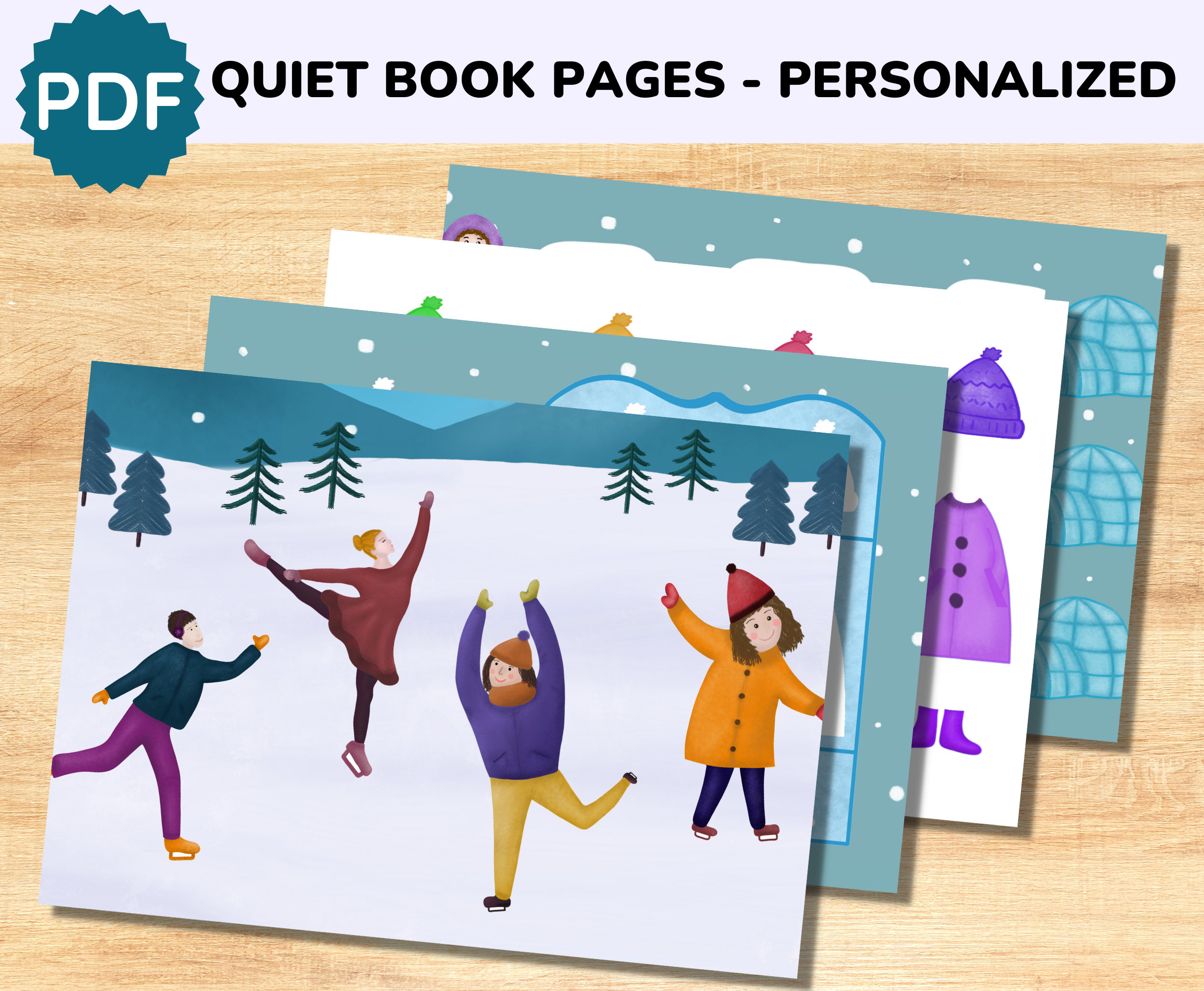 Toddler Quiet Book, Arctic Animals, Educational Prints, Activity Book ...