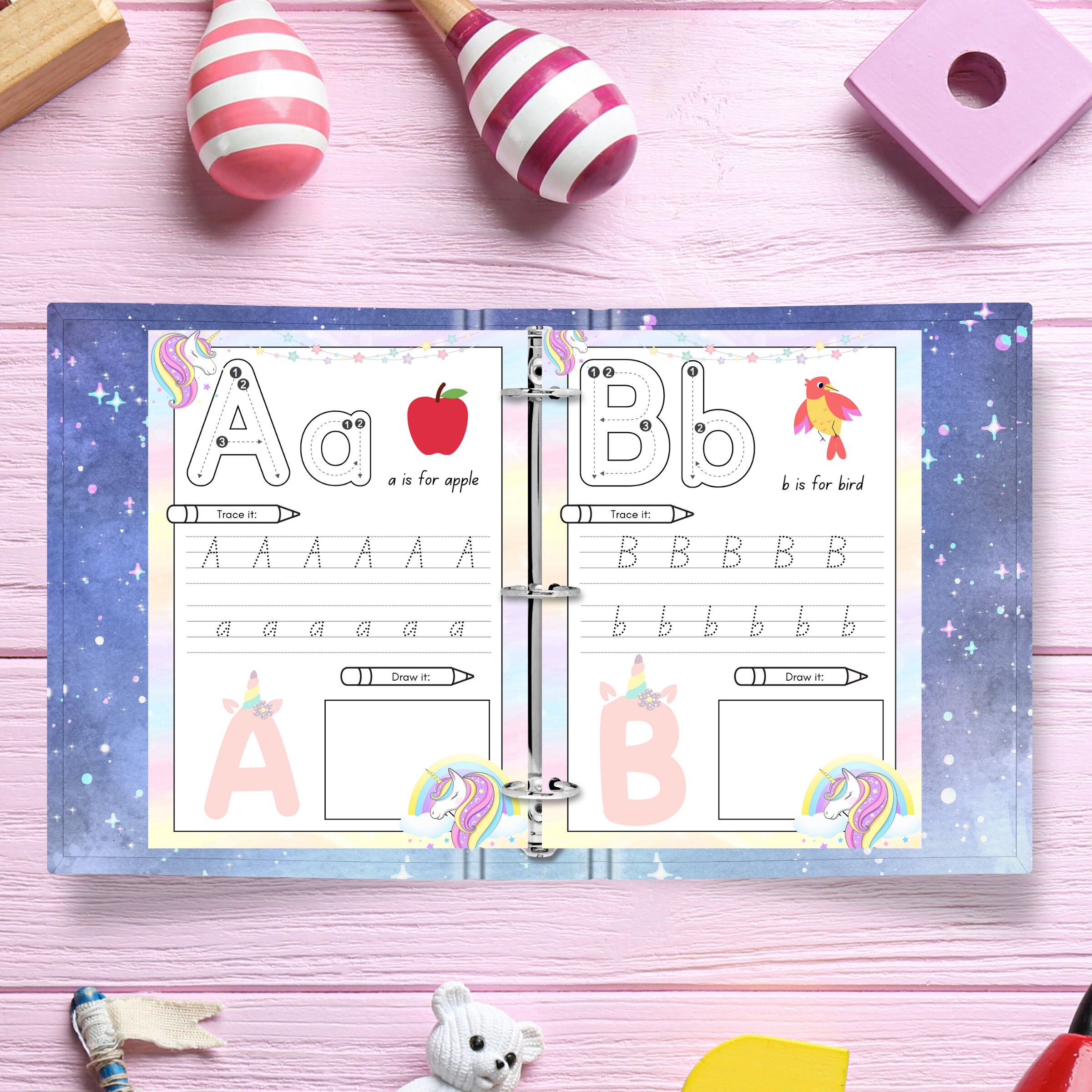 Handwriting Practice Alphabet Worksheet, Abc Learning Letter Tracing ...