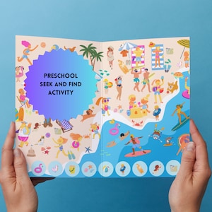Beach Seek and Find Activity Worksheet, I Spy Game, Find the Objects ...