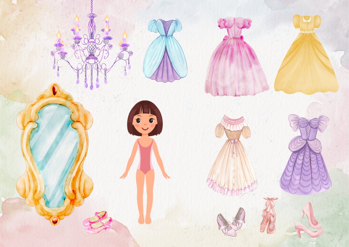 Princess Cut and Glue DIY Book, Preschool Sticker Book, Doll House Kit ...