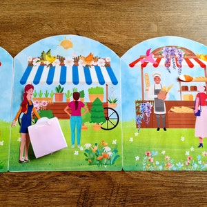 Grocery Shopping Pretend Play, Preschool Sticker Book, Montessori Toy ...