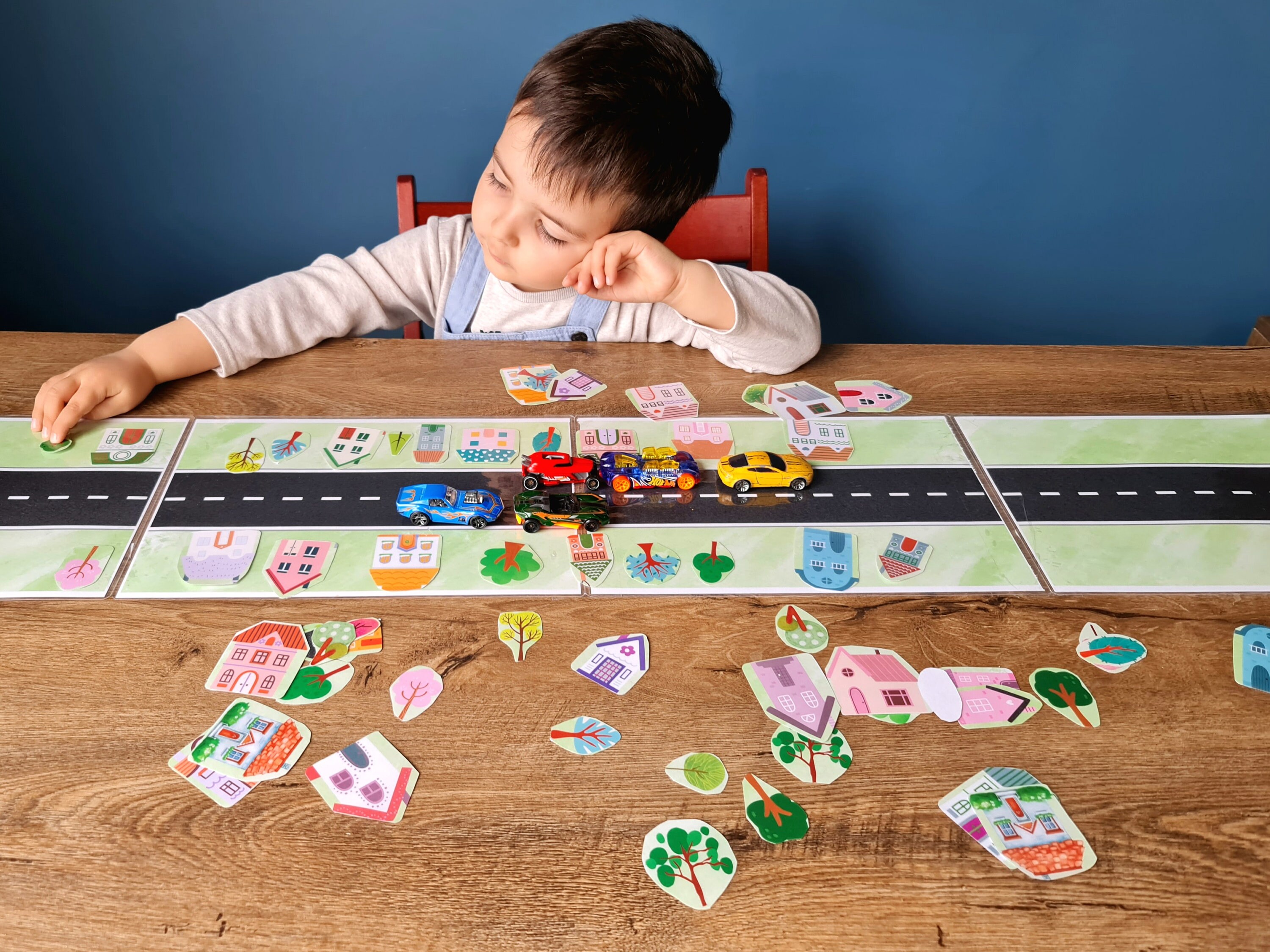 Street Cut and Glue DIY Book, Preschool Sticker Book, Montessori Toy ...