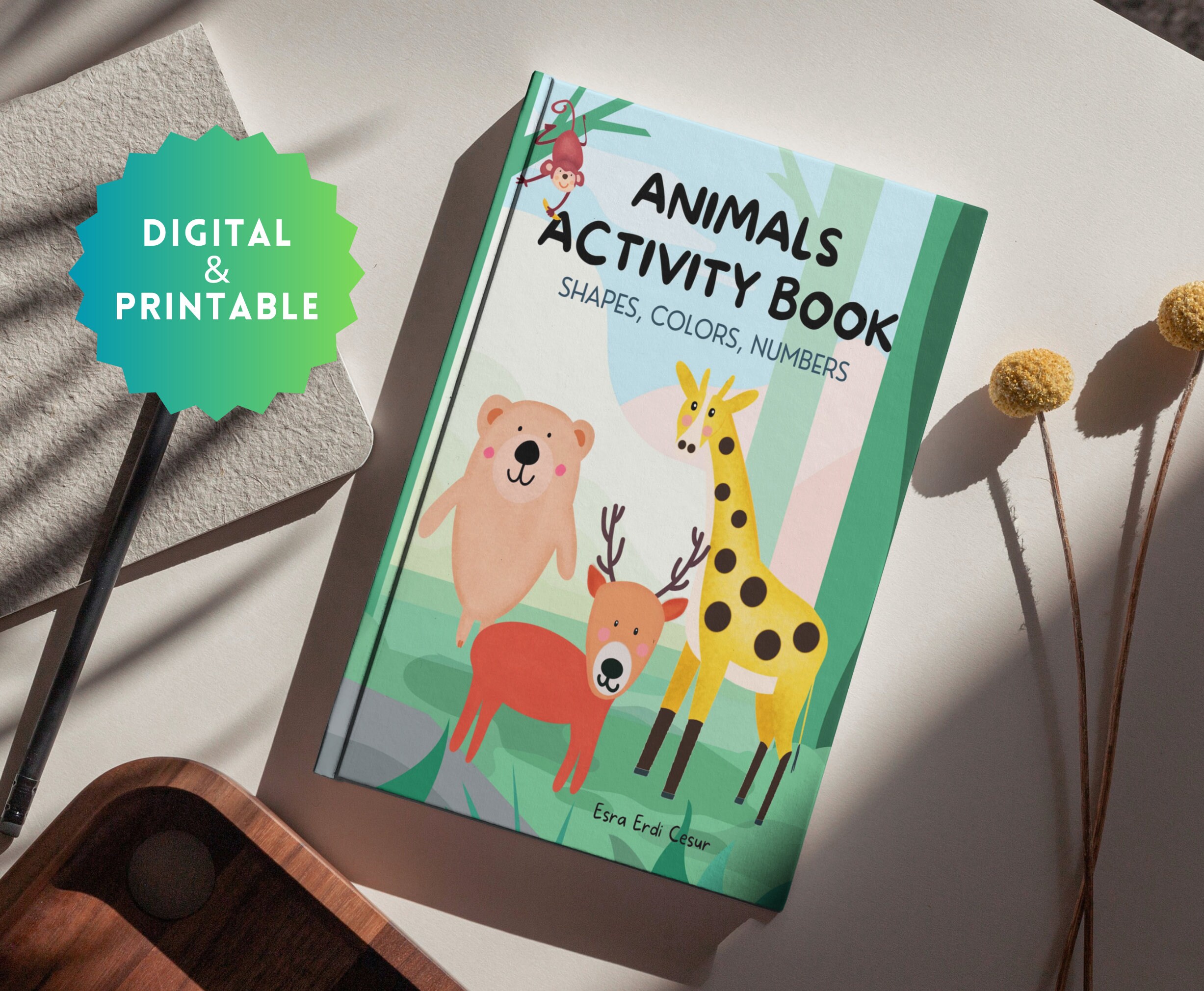 Animals Busy Book, Shapes Colors Numbers, Counting, Montessori ...