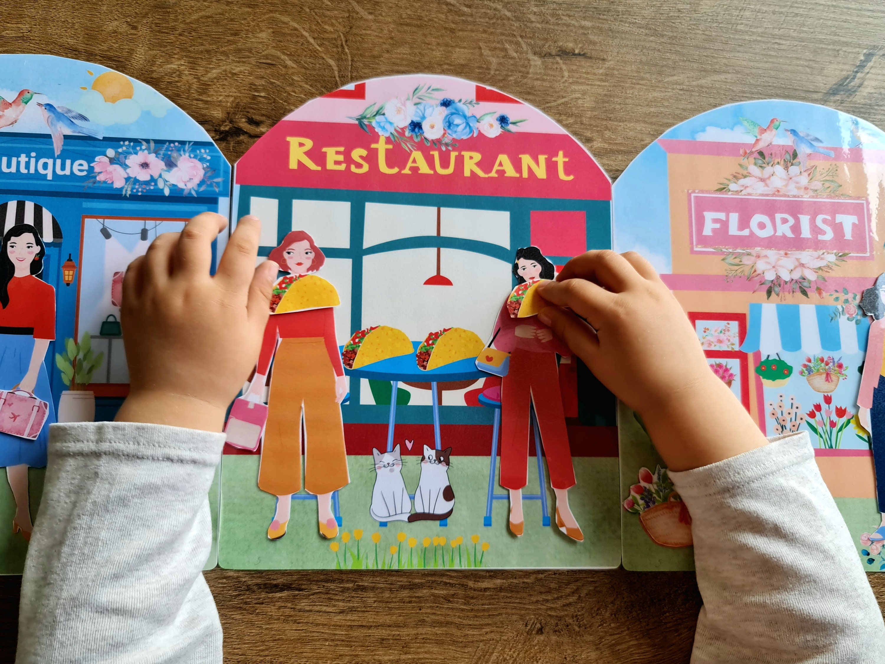 Girls Shopping Pretend Play DIY Book Preschool Sticker Book - Etsy