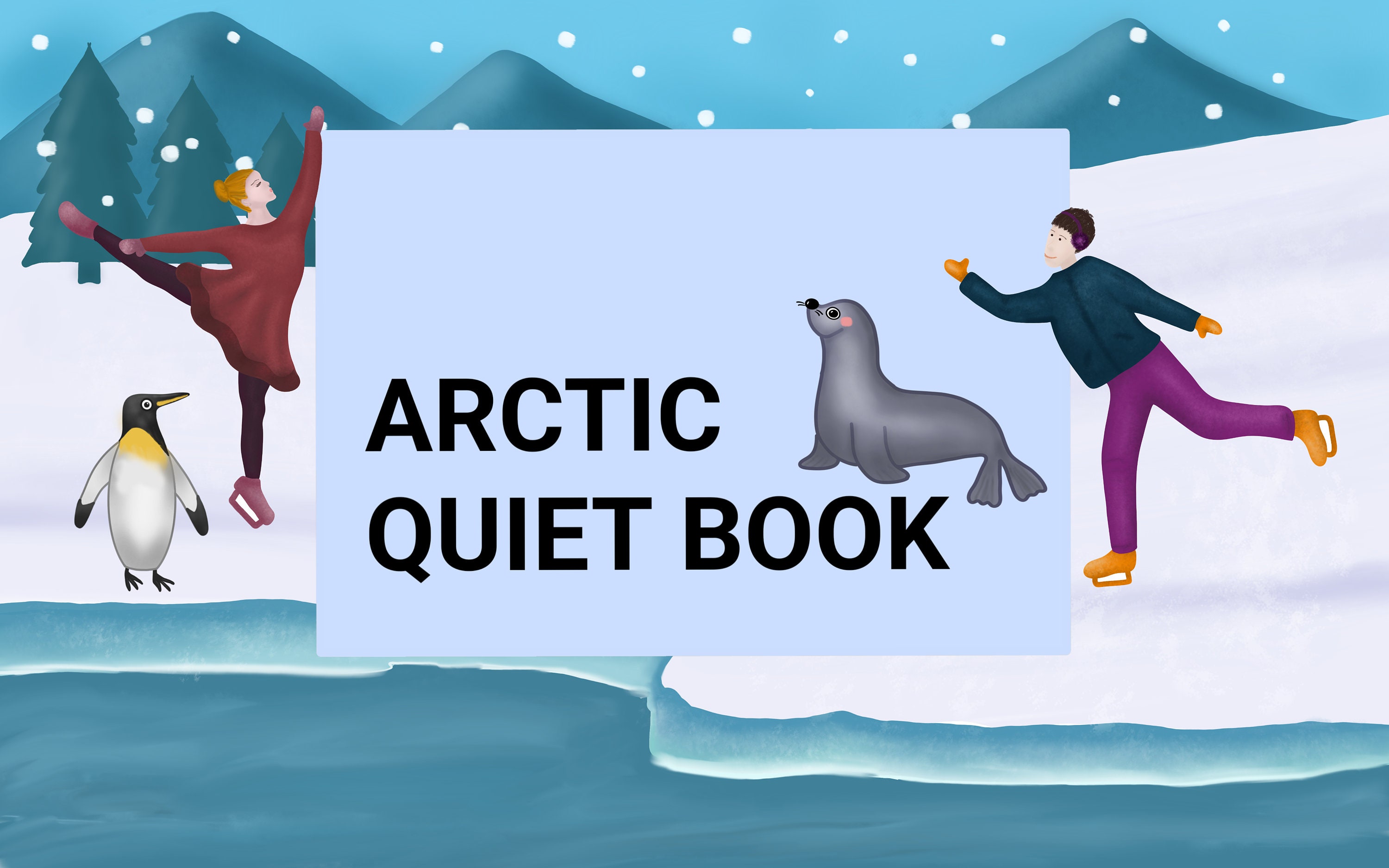 Toddler Quiet Book, Arctic Animals, Educational Prints, Activity Book ...