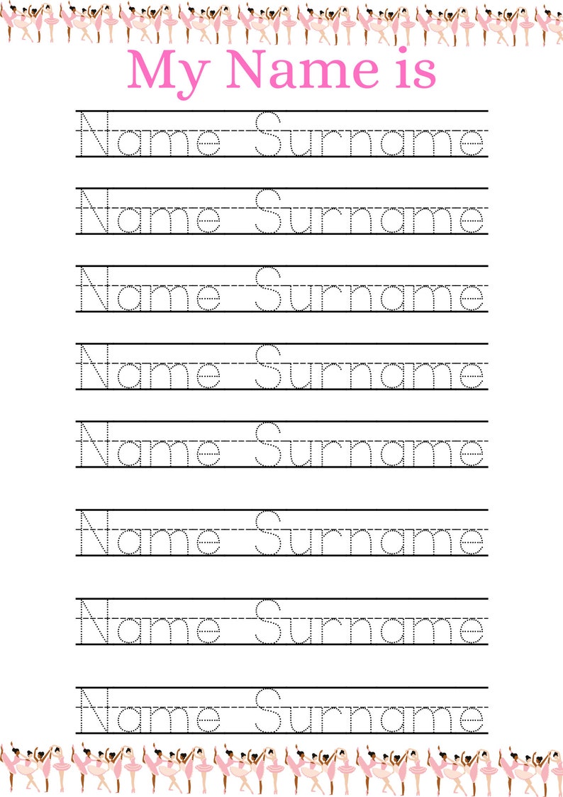 Editable Custom Name Tracing Worksheet, Personalized Handwriting ...