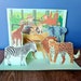 Safari Animals Pop up Quiet Book Page, Cut and Glue DIY Project, Kid ...