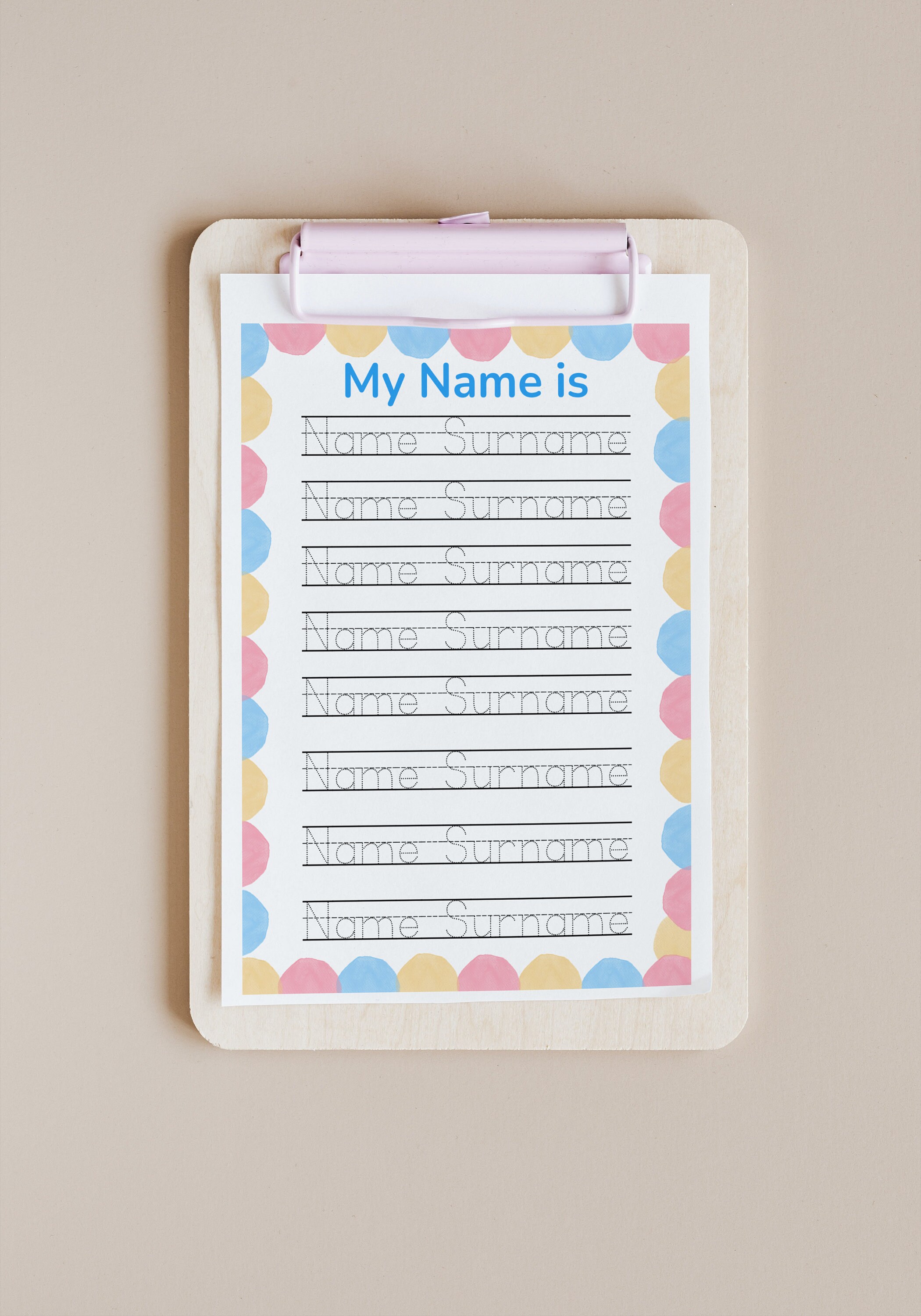 Editable Custom Name Tracing Worksheet, Personalized Handwriting ...