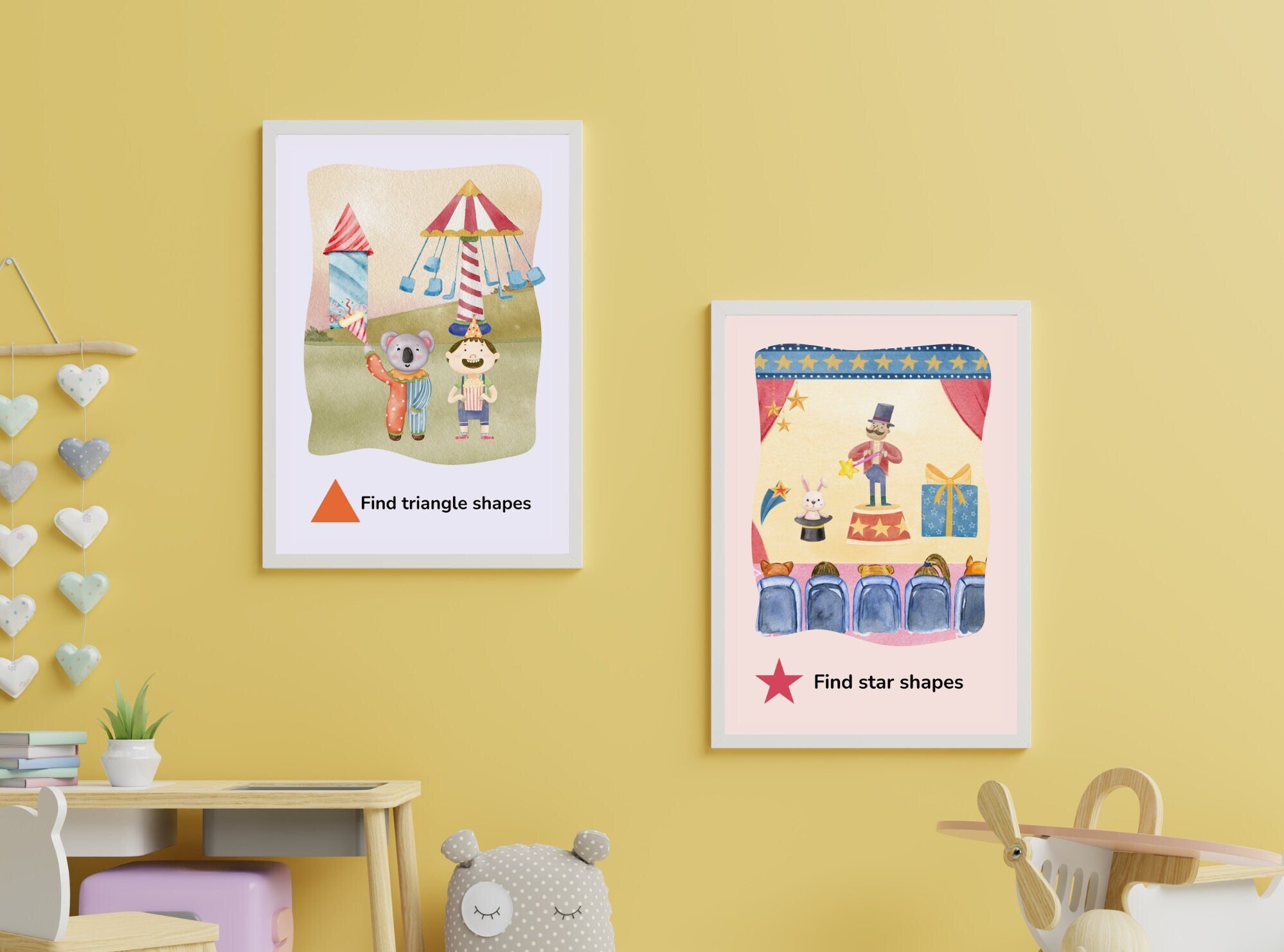 Seek and Find Shapes Play Room Educational Poster Kid Room - Etsy