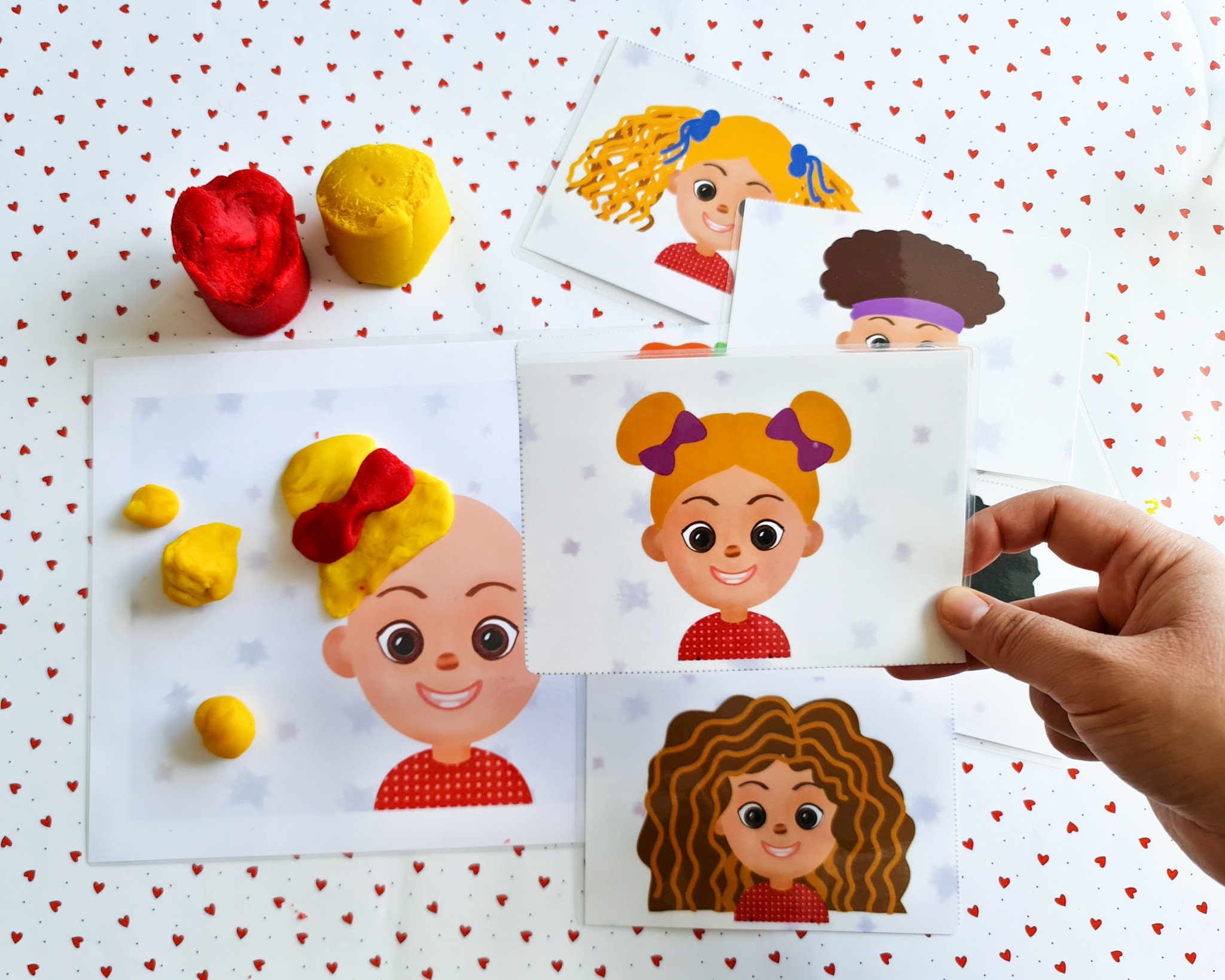 Bundle Play Dough Pretend Play Set, Princess Dress up Play Dough Mat ...