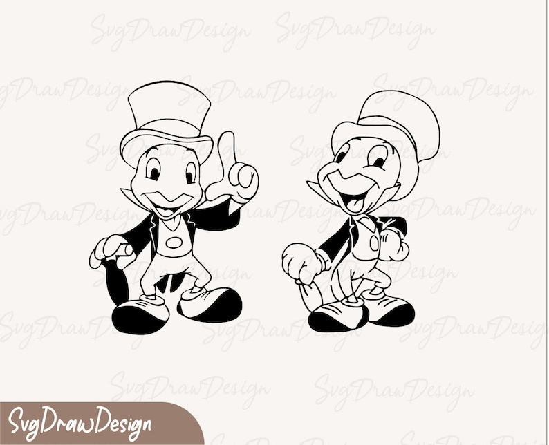 Jiminy Cricket SVG, Png Cut Shirt Files for Cricut Silhouette - Etsy