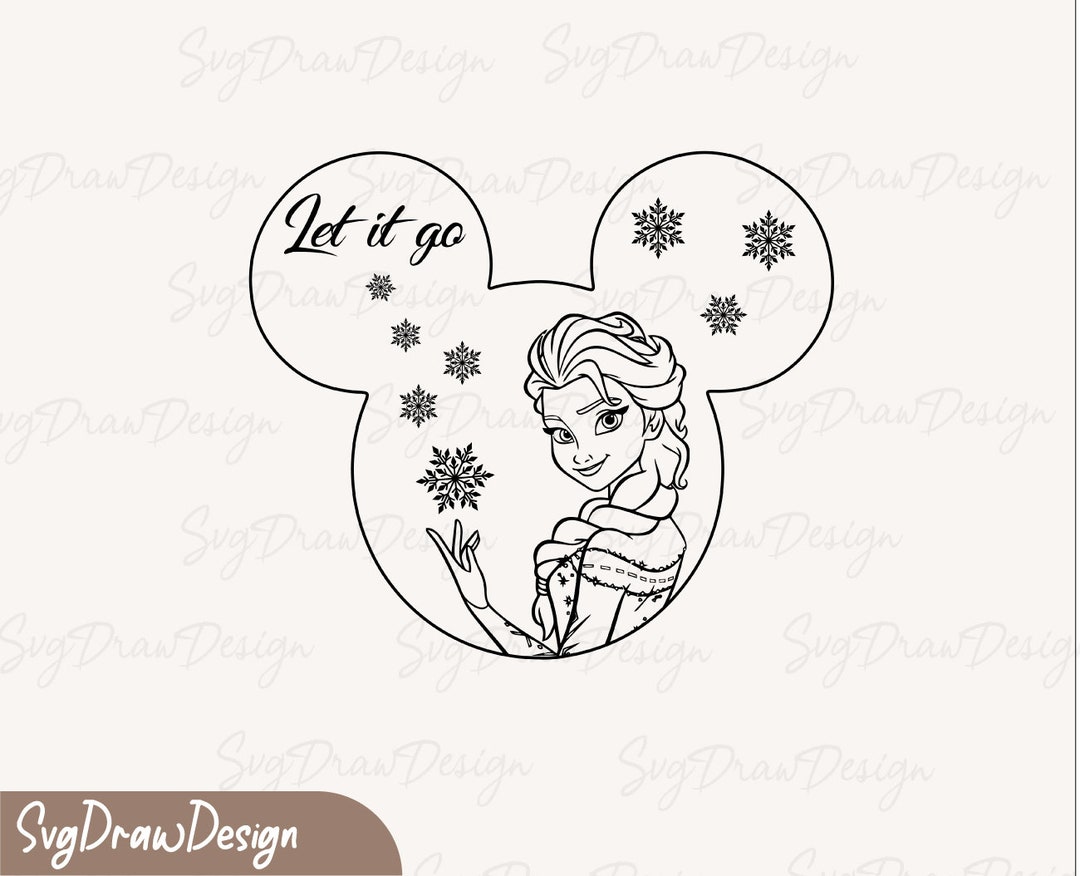 Let It Go Svg, Elsa Svg, Snowflake Svg, Mickey Svg, Frozen Svg, Png ...