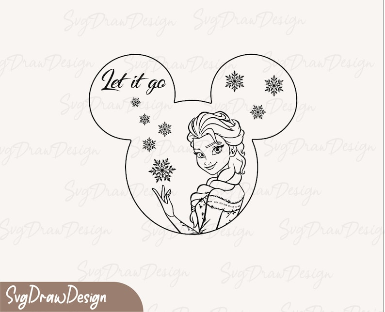 Let It Go Svg, Elsa Svg, Snowflake Svg, Mickey Svg, Frozen Svg, Png ...
