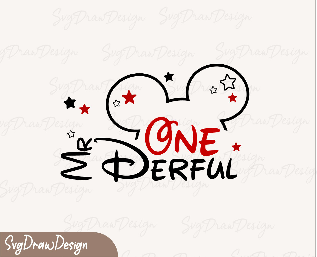 Mr Onederful Svg Mickey One Svg Mouse One Year Old - Etsy